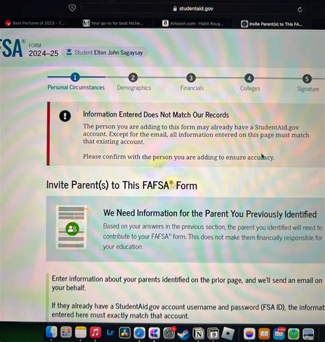 information does not match our records r fafsa