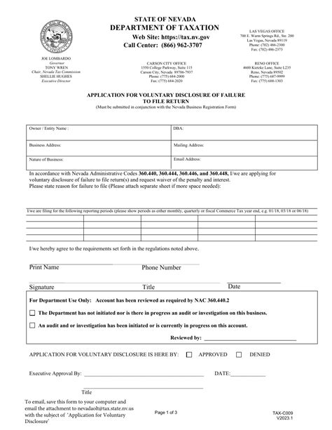 Form Tax C009 Fill Out Sign Online And Download Fillable Pdf Nevada Templateroller
