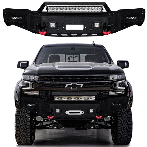 Vijay Front Bumper For 2019 2021 Chevrolet Silverado 1500 W Winch Plate
