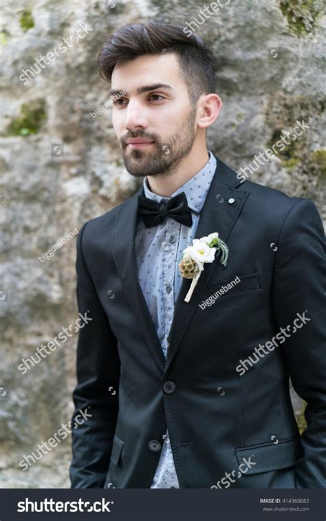 Sexy Man Tuxedo Posing Stock Photo 414360682 Shutterstock