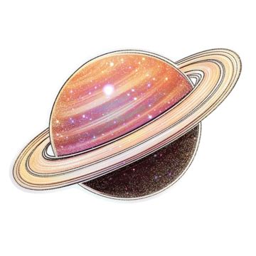 Saturn Png Sticker Torn Paper Torn Paper Paper Aesthetic Png