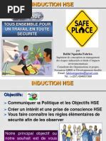 Induction Hse Sécurité Au Travail Pdf Prophylaxie Sécurité