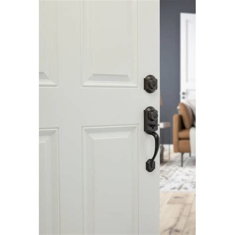 Kwikset Signature Series Montara Venetian Bronze Single Cylinder Deadbolt Keyed Entry Door