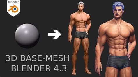 Flycat Fly 3d Male Body Base Mesh Modeling Blender 43