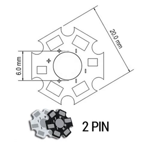 20pc Black 1 3 5w High Power Led Pcb Aluminium Star Base Heat Sink Diy