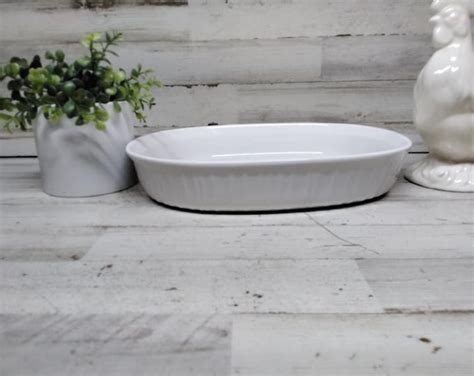Vintage Corning Ware French White Classic Oblong Casserole Dish 1 1