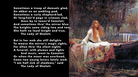 Alfred Lord Tennyson The Lady Of Shalott Youtube