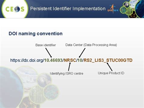 Committee On Earth Observation Satellites Persistent Identifier Implementation
