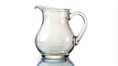 Forced Perspective Ceramic Glass Pitcher Isolated On White Background