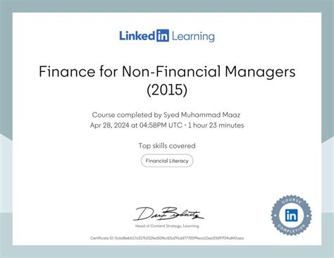 Syed Muhammad Maaz On Linkedin Certificate Of Completion