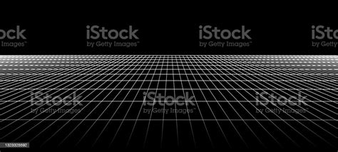 추상적 관점 흰색 그리드 와이어프레임 풍경 벡터 그림입니다 0명에 대한 스톡 벡터 아트 및 기타 이미지 0명 3차원 형태