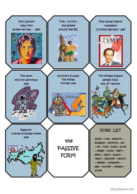 Passive Flashcards 2 Vocabulary Flas English Esl Worksheets Pdf And Doc