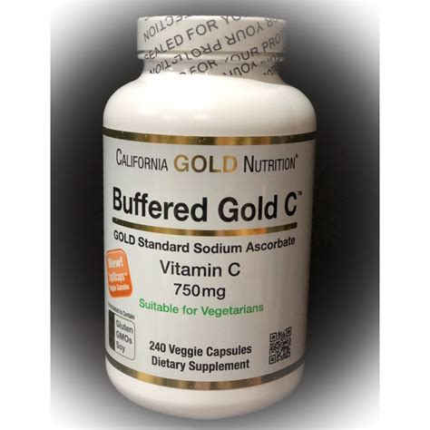 California Gold Nutrition, Buffered Gold C, Vitamin C, 750 mg, 240 ...