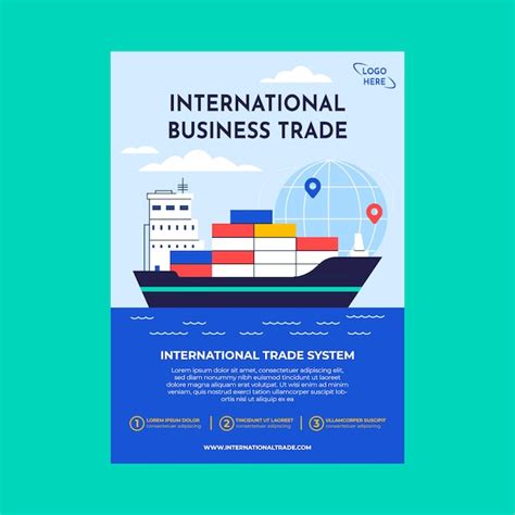 Premium Vector Flat Design International Trade Poster