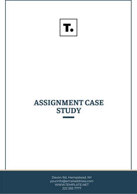 Free Assignment Case Study Template To Edit Online