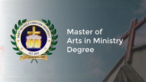 Master Of Arts In Ministry Degree Saint Michael Christian University