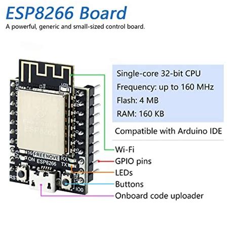 Freenove Esp8266 Development Board 2 Pack Compatible With Arduino