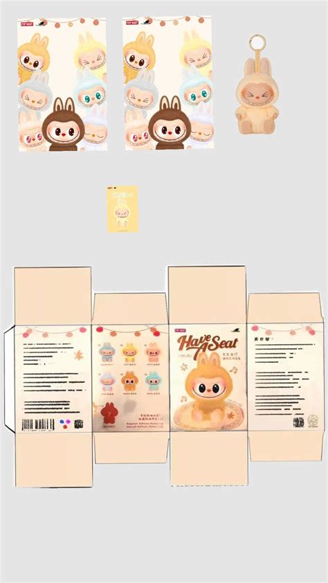 Paper Squishy Labubu Blind Box Dibujo De Adorno Manualidades