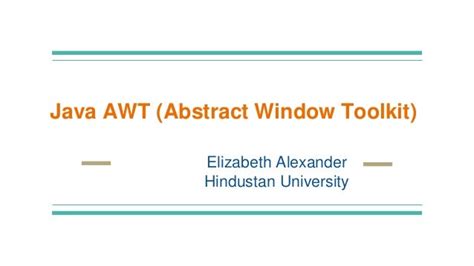java awt abstract window toolkit