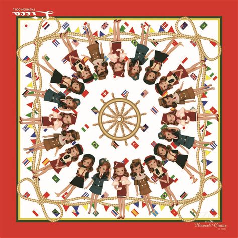 Licca Doll 1st Licca With Hana To Guitar Original Prints Textile