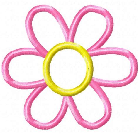 Pixie Six Flower Applique Machine Embroidery Design 13 Sizes Etsy