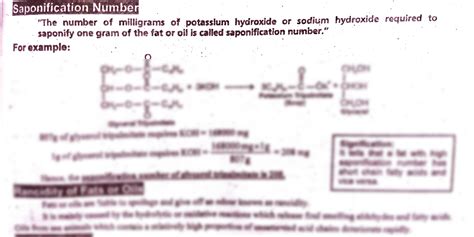 Solution Definition Of Saponification Number Class 10 12 Studypool