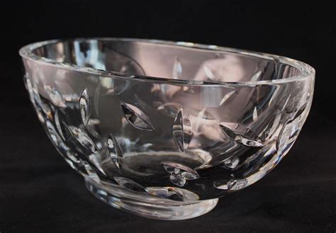 Tiffany Fine Crystal Centerpiece Large Vase 13 Long ~ Stunning