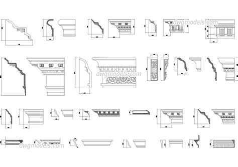 Cornices And Mouldings For Facades Free Cad Download