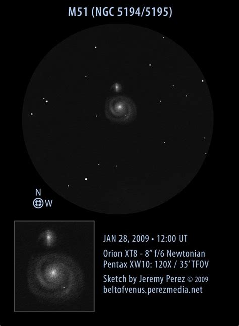 Messier 51 Ngc 5194 And Ngc 5195 Belt Of Venus