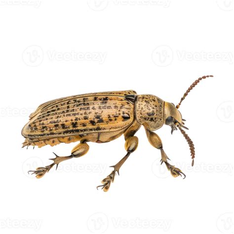 Click Beetles Side View Full Body Isolate On Transparency Background