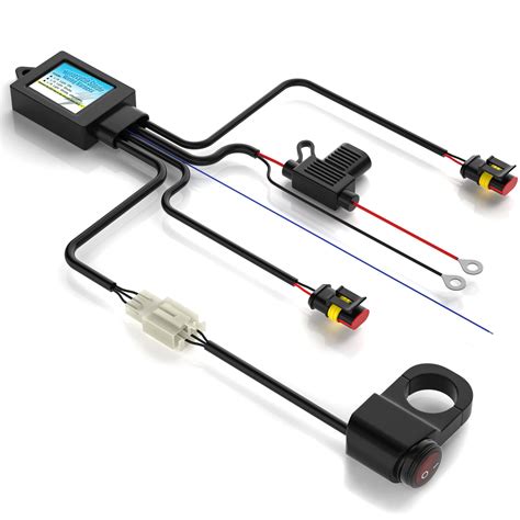 Somaer Motorcycle Led Light Wiring Harness Switch Kit Always On