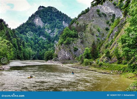 Dunajec River In Pieniny National Park In Southern Poland Stock Image