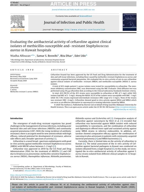 Pdf Evaluating The Antibacterial Activity Of Ceftaroline Against