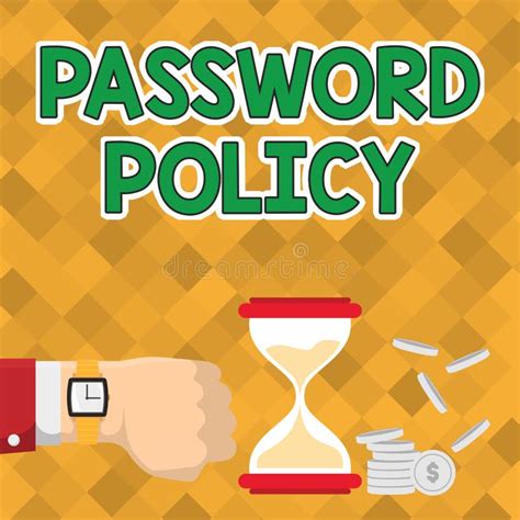 Conceptual Caption Password Policy Internet Concept First Line Of Protection Against Any