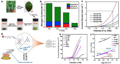 A Scheme Of Synthesis Of N Doped Porous Carbon From Plant Leaves B