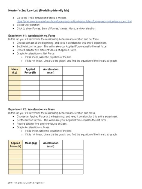 newton s 2nd law phet simulation lab pdf force acceleration