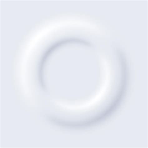 Premium Vector Neumorphism Style Circle White Button With Shadow