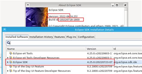 About Dialog Box Is Not Showing Correct Build Id · Issue 59 · Eclipse