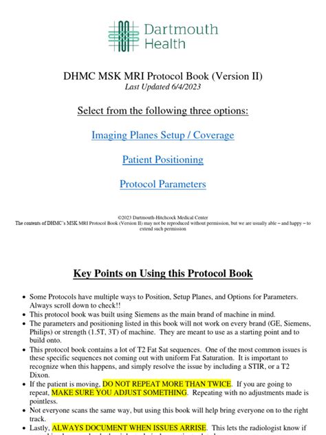2023 Msk Protocol Book Revision 6 4 2023 Pdf Hip Shoulder