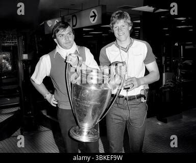 Aston Villa Footballers Jimmy Rimmer And Nigel Spink With European Cup