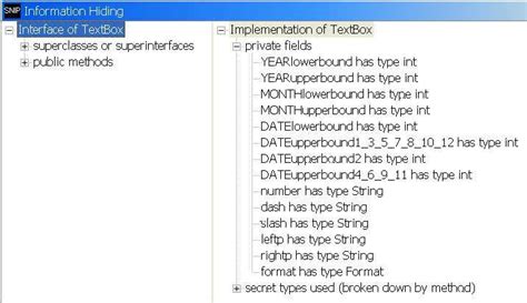 7 Screenshot Of The Information Hiding Snippet View For TextBox Java Download Scientific Diagram