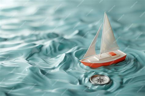 Premium Photo Sailboat And Compass In The Concept Of Navigation Or Adventure