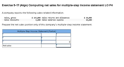 Solved Exercise 5 17 Algo Computing Net Sales For