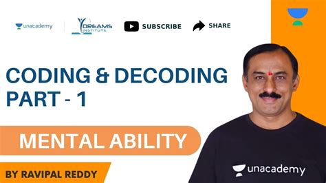 Coding And Decoding Part 1 Mental Ability Ravipal Reddy Dreams