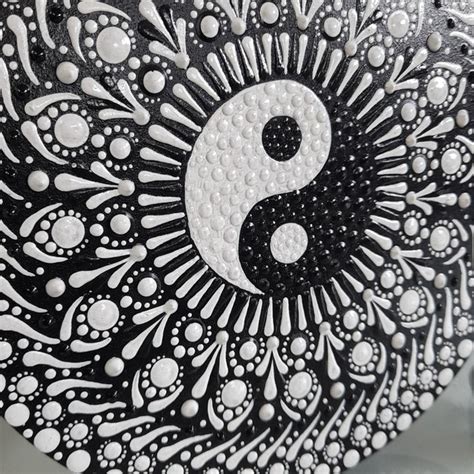 Mandala Yin Yang 20cm Elo7 Produtos Especiais