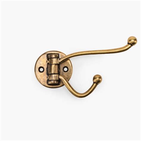 Pixie Double Hook Brass With 5 Finishes Classic Hardware In Stock
