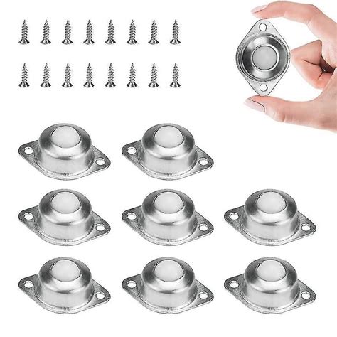 8 Pcs Ball Transfer Nylon Casters Roller Units Ball Transfer 360 Degree