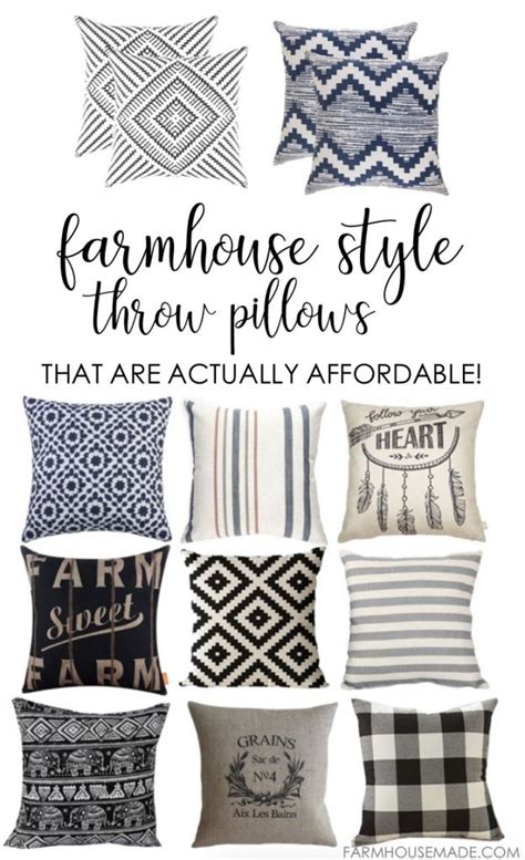 Farmhouse Style Throw Pillows That Are Actually Affordable Farmhouse