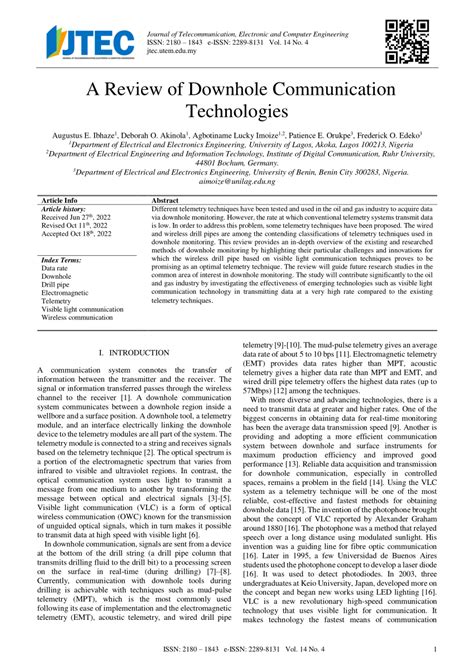 pdf a review of downhole communication technologies
