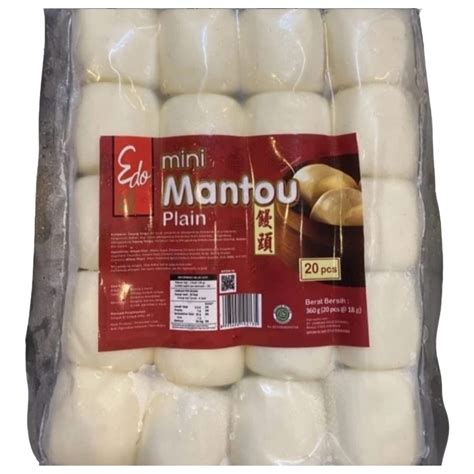 Jual Edo Mini Mantou Plain 360 Gr Mantau Edo Mini Plain Isi 20 Pcs